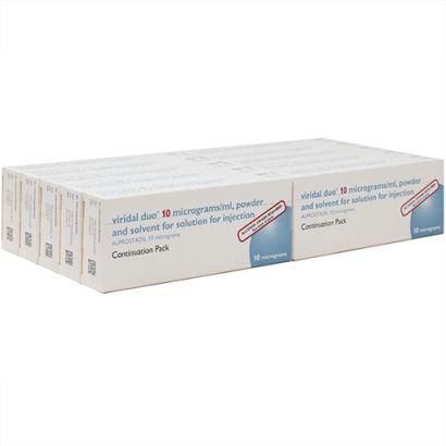 10 x Viridal (Alprostadil) Duo 10mcg/ml 2 Injections Continuation Pack
