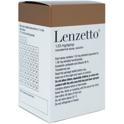 Buy Lenzetto, 56 Dose Transdermal HRT Spray for £21.99