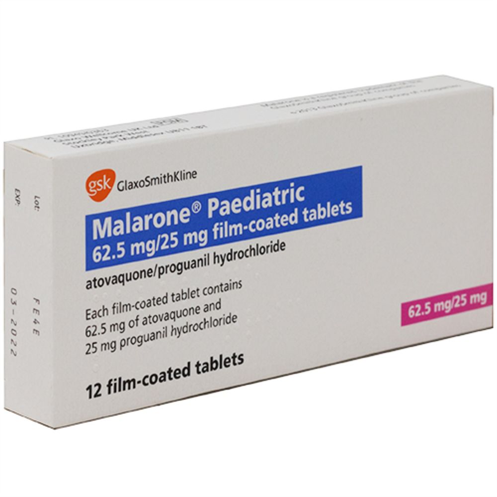 Buy Malarone Paediatric, 12 Malaria Prevention Tablets £16.80