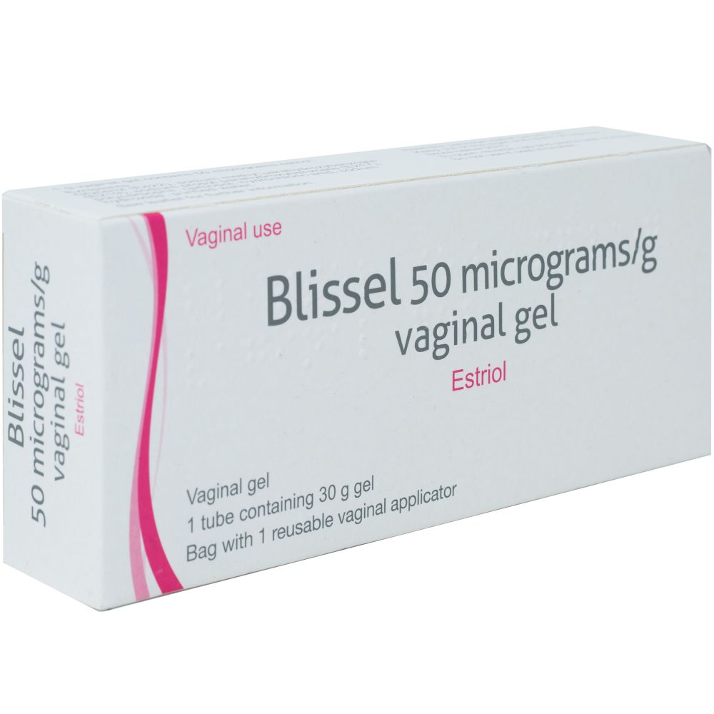 Blissel Gel Estriol 50mcg vaginal gel 30g for treatment of menopause