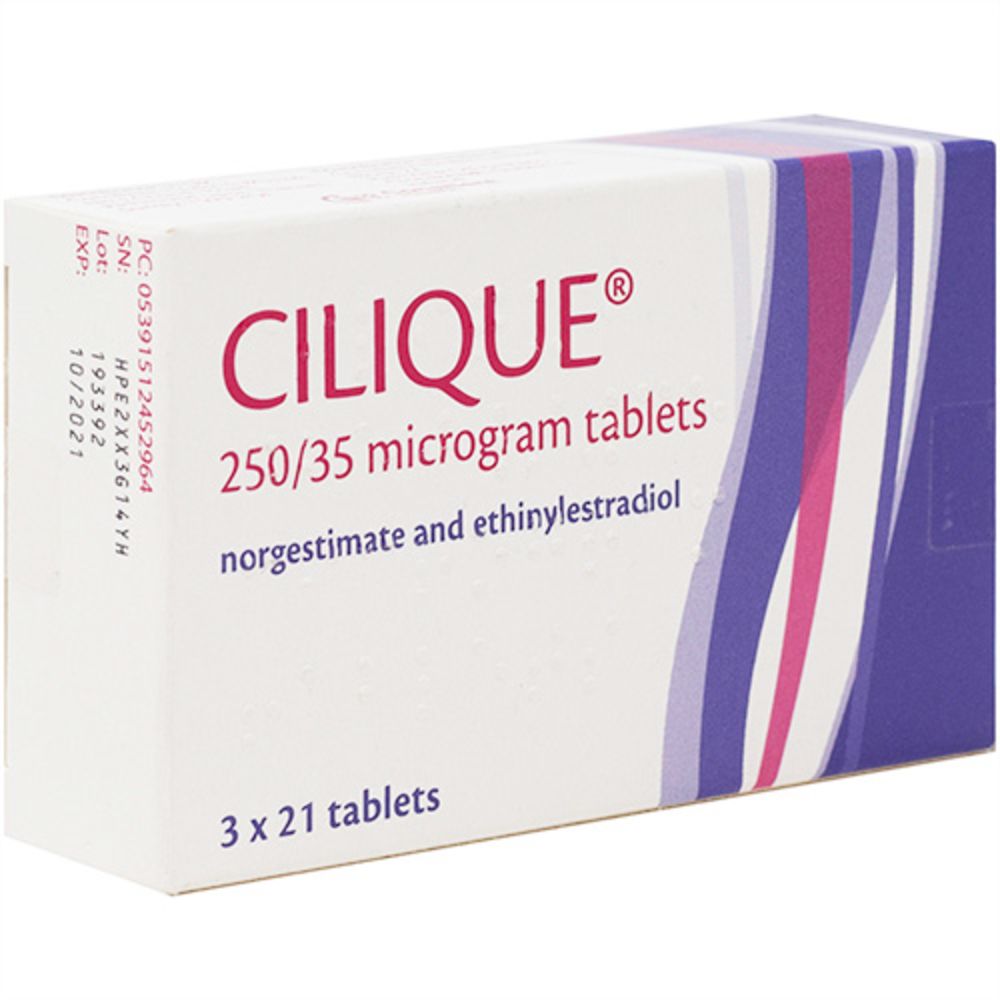 Buy Cilique Contraceptive Pill, 63 Tablets for £14.49