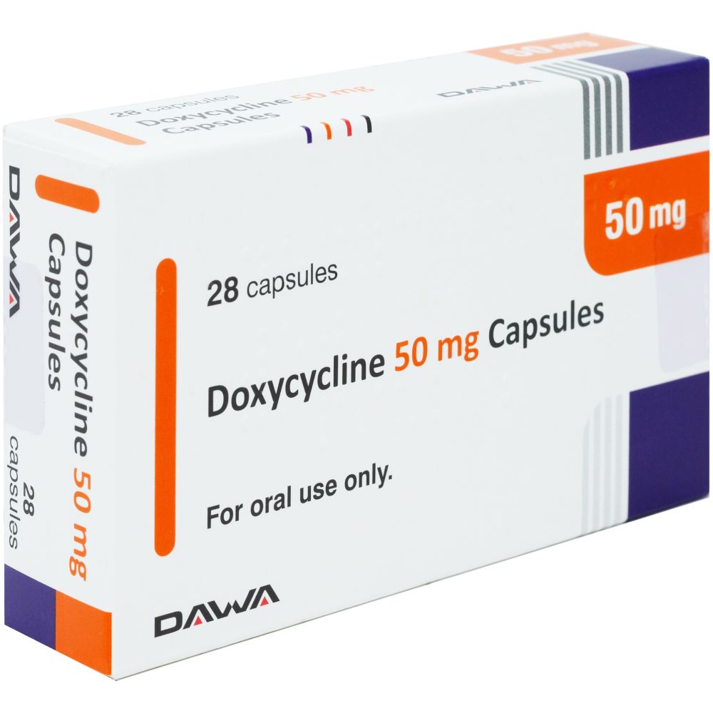Buy Doxycycline 50mg for Treating Acne, 28 Capsules for £15.99