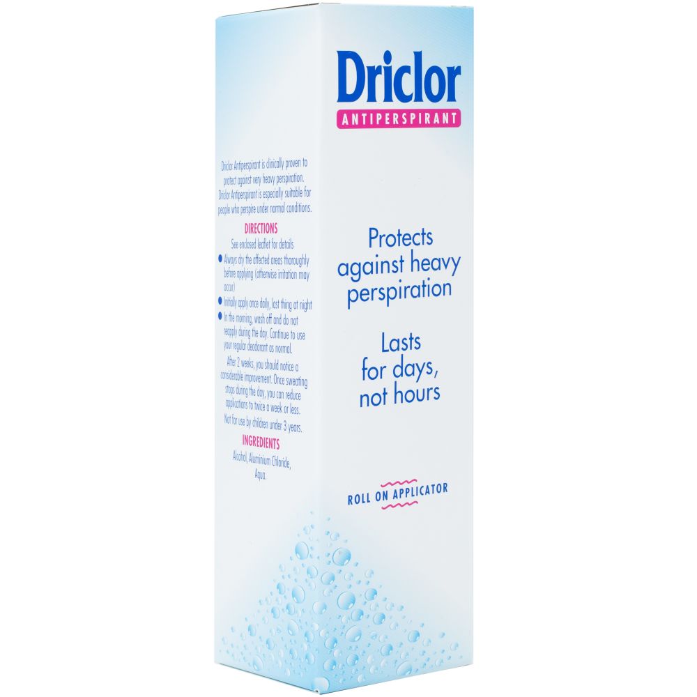 Driclor 20% Roll on Antiperspirant 75ml | Oxford Online Pharmacy