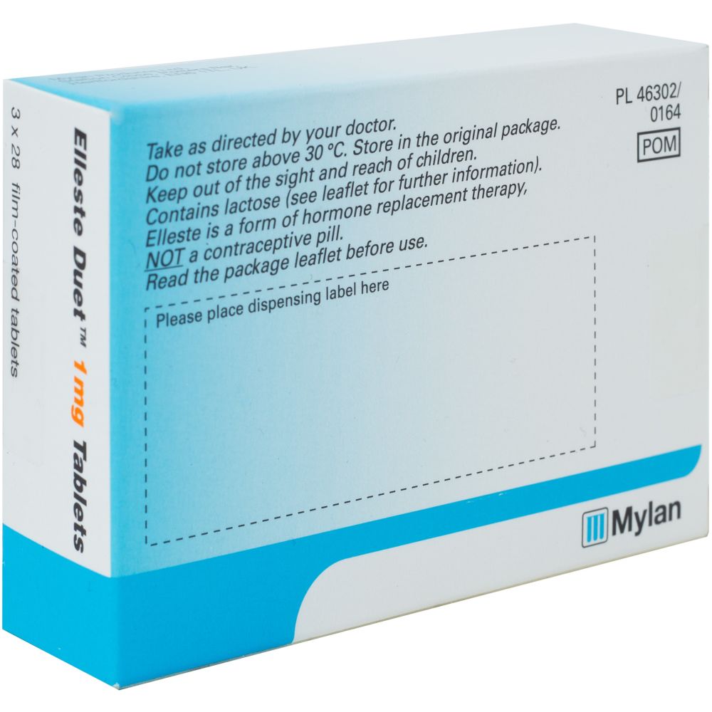 Elleste Duet - 1mg & 2mg HRT Tablets from £0.27 each