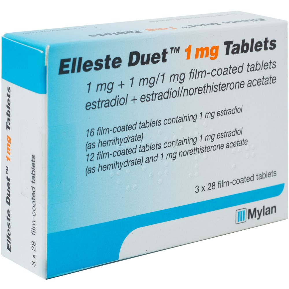 Elleste Duet - 1mg & 2mg HRT Tablets from £0.27 each