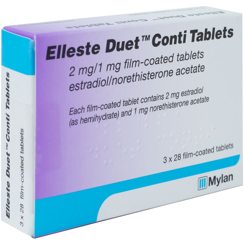 Buy Elleste Duet Conti 2mg, 84 HRT Tablets for £32.99