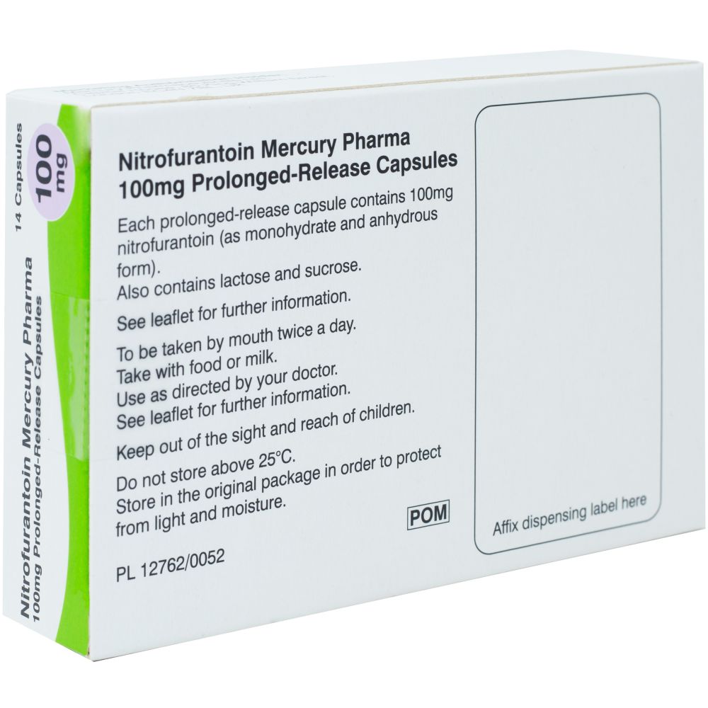 Nitrofurantoin 100mg 6 capsules Macrobid for UTI