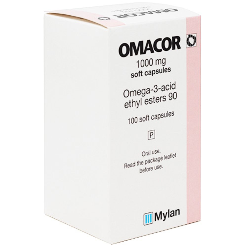 Buy Omacor (Omega-3-Acid) 100 High Cholesterol Capsules £100.00