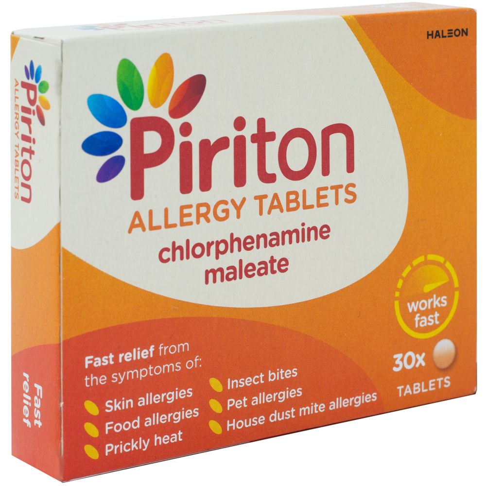 Piriton Allergy Tablets - Antihistamine (Chlorphenamine)