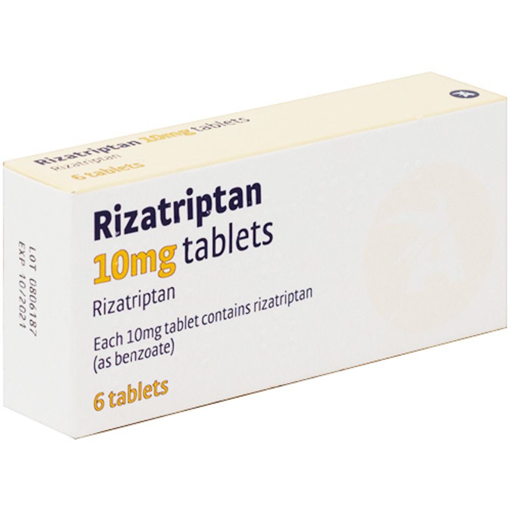 Buy Rizatriptan 10mg, 6 Tablets for £15.95