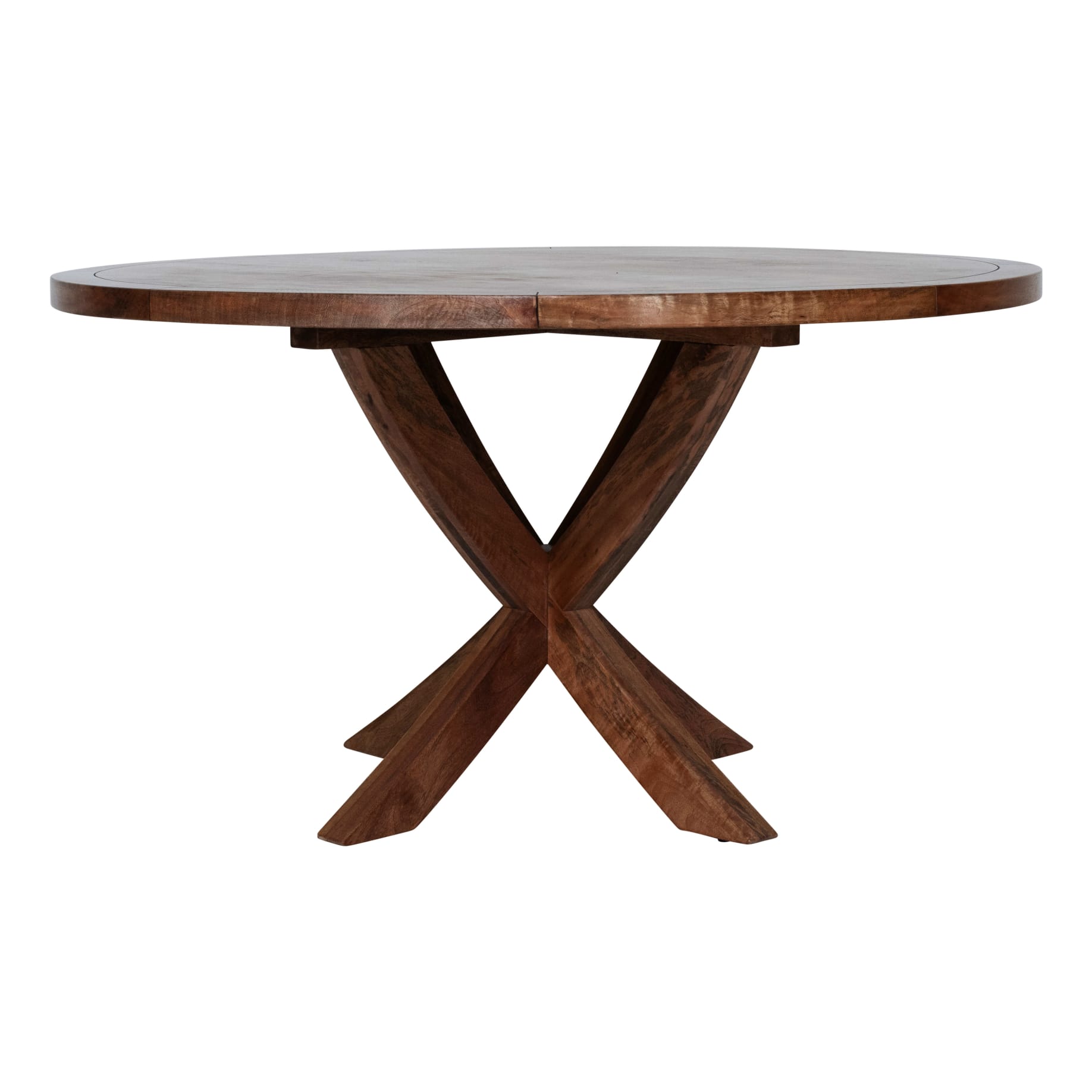 Mango Creek Round Dining Table 140cm in Rustic Chocolate | OZ Design ...