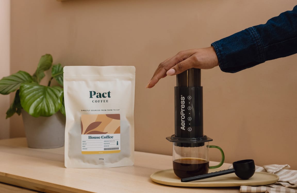 Claim an AeroPress for just £10 with a Pact subscription | Pact Coffee
