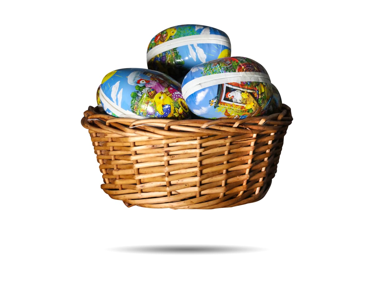 Påskäggskorg med 20 st fyllda påskägg - Köp gåvokort & presenter - Charma