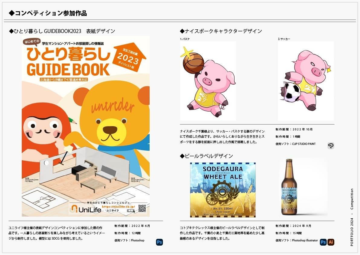 PORTFOLIO_2DIllustration｜千葉デザイナー学院《Pando》