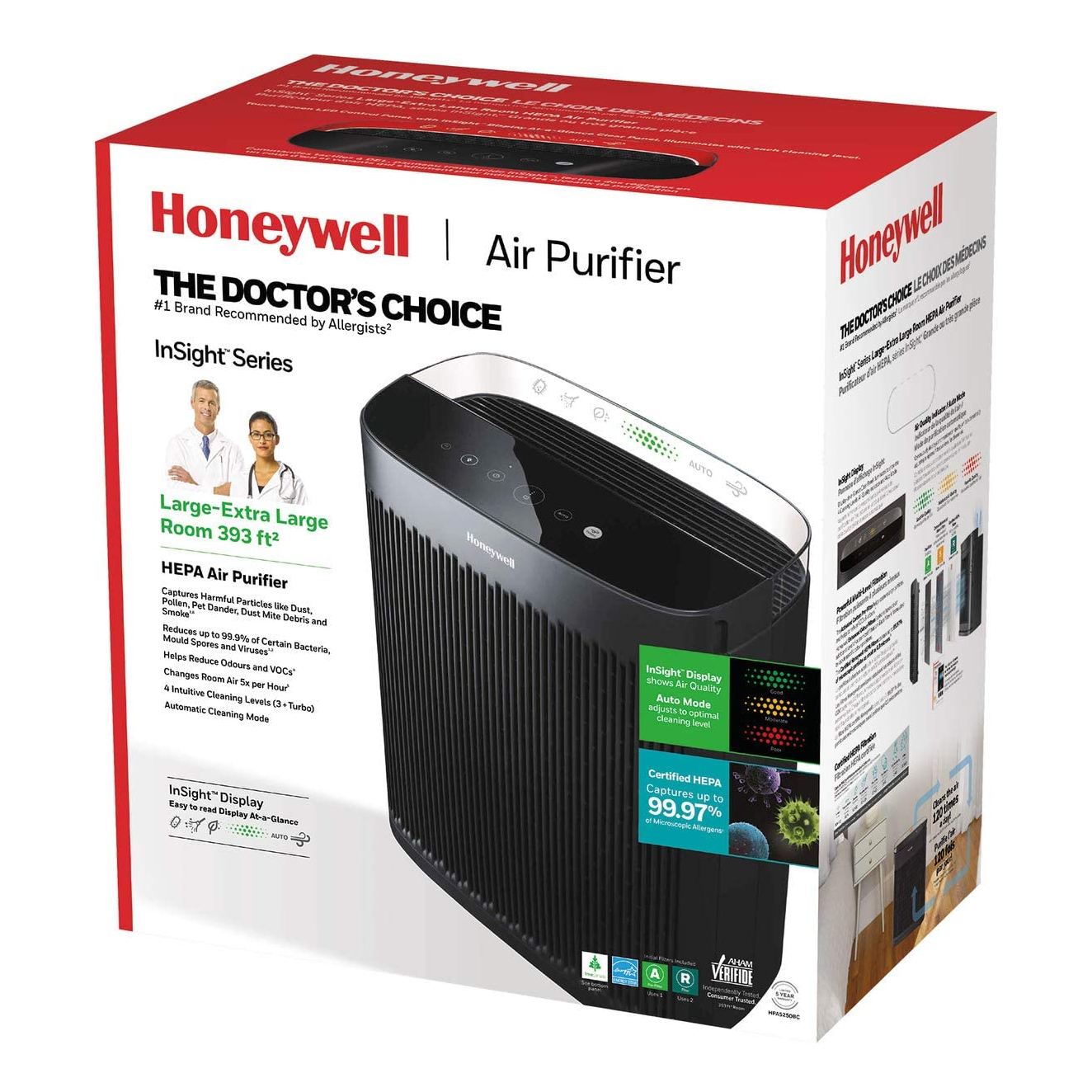 Honeywell Power Insight True HEPA Allergen Remover Air Purifier AIR MILES