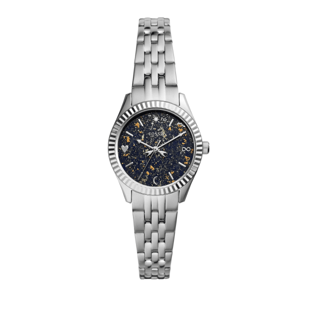 Fossil Women's Scarlette Mini Three-Hand Date Stainless Steel Watch ...