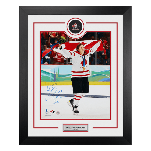 AJ Sports Hayley Wickenheiser Signed Team Canada Puck Display 26x32 ...