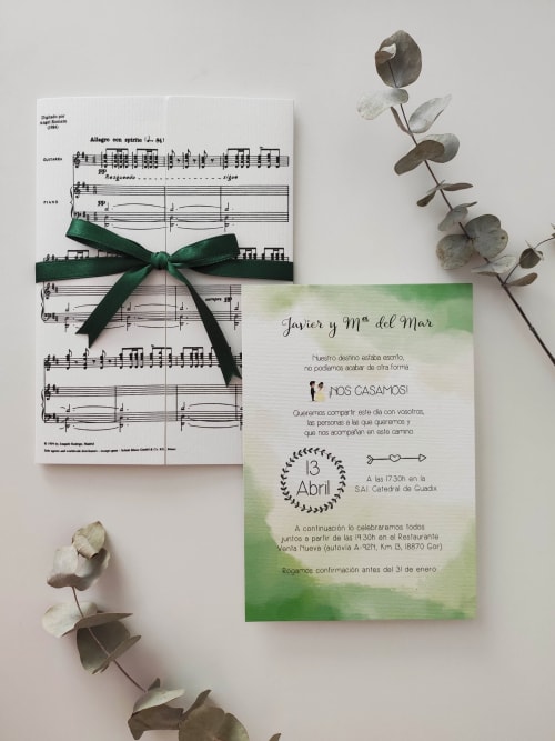 Invitación de boda Musical | Papelatte