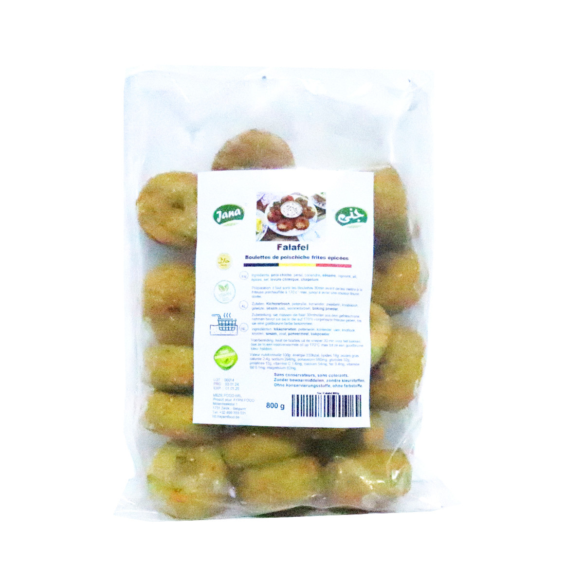 Jana Frozen Falafel 800 grams - Jana food