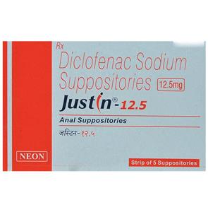 Justin 12.5 mg Suppositorypos by Neon Laboratories Ltd | Pasumai Pharmacy