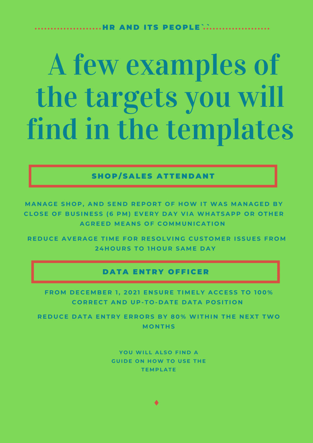 EMPLOYEE TARGET TEMPLATES