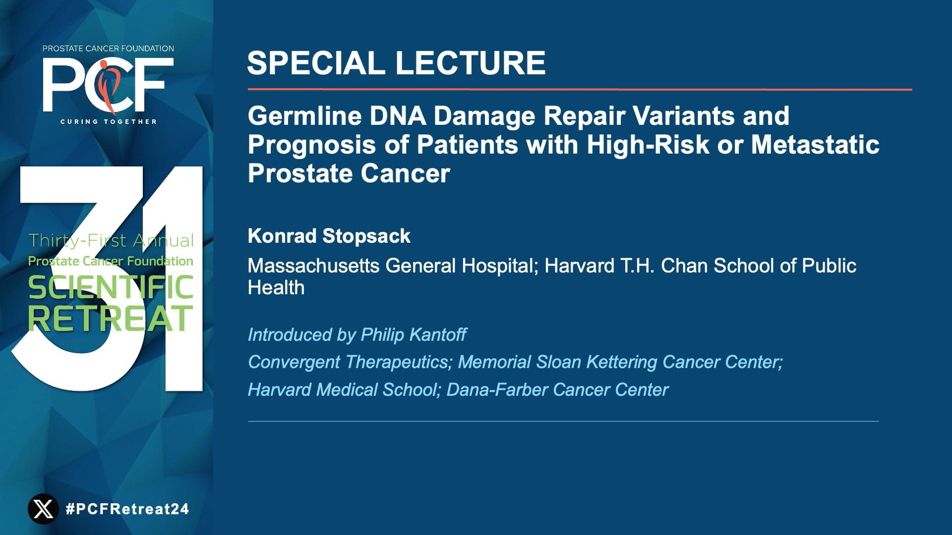 2024 Scientific Retreat- Special Lecture: Germline DNA Damage Repair Variants and Prognosis of ...