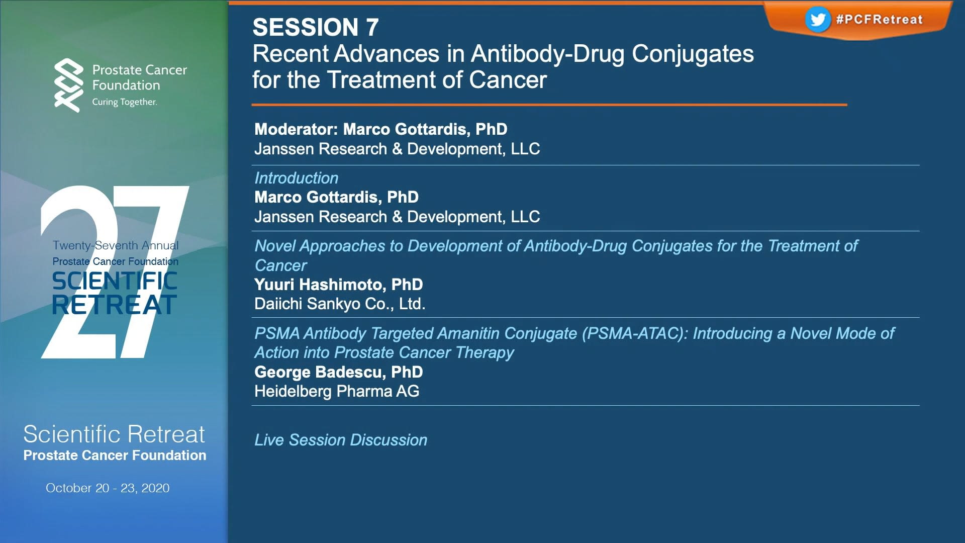2020 Scientific Retreat- Session 7 | Prostate Cancer Foundation
