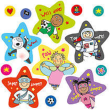 Pedagogs Star and Circle Stickers x 36
