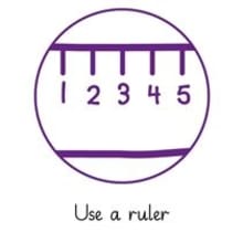 Pedagogs 'Use a ruler' Purple Stamper