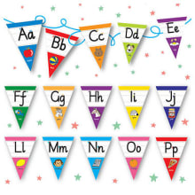 Pedagogs Alphabet Bunting 30 double sided laminated flags