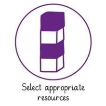 Pedagogs 'Select appropriate resources' Purple Stamper