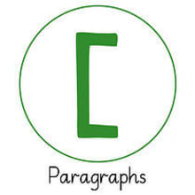 Pedagogs 'Use paragraphs' Green Marking Stamper