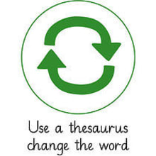 Pedagogs 'Use a thesaurus' Green Marking Stamper