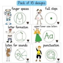 Pedagogs Marking Stamper 16 Posters w/ explanations