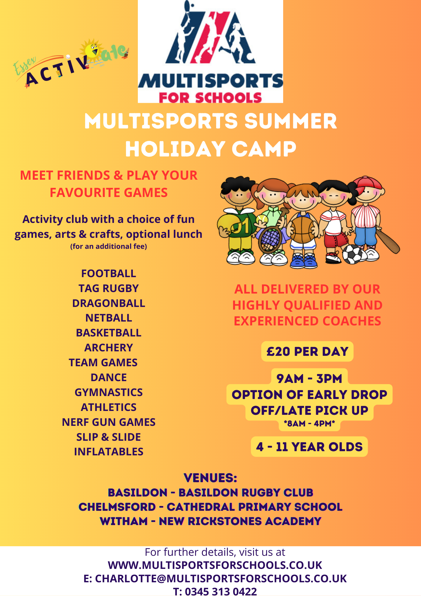 SUMMER CLUB - WITHAM | MULTISPORTS FOR SCHOOLS