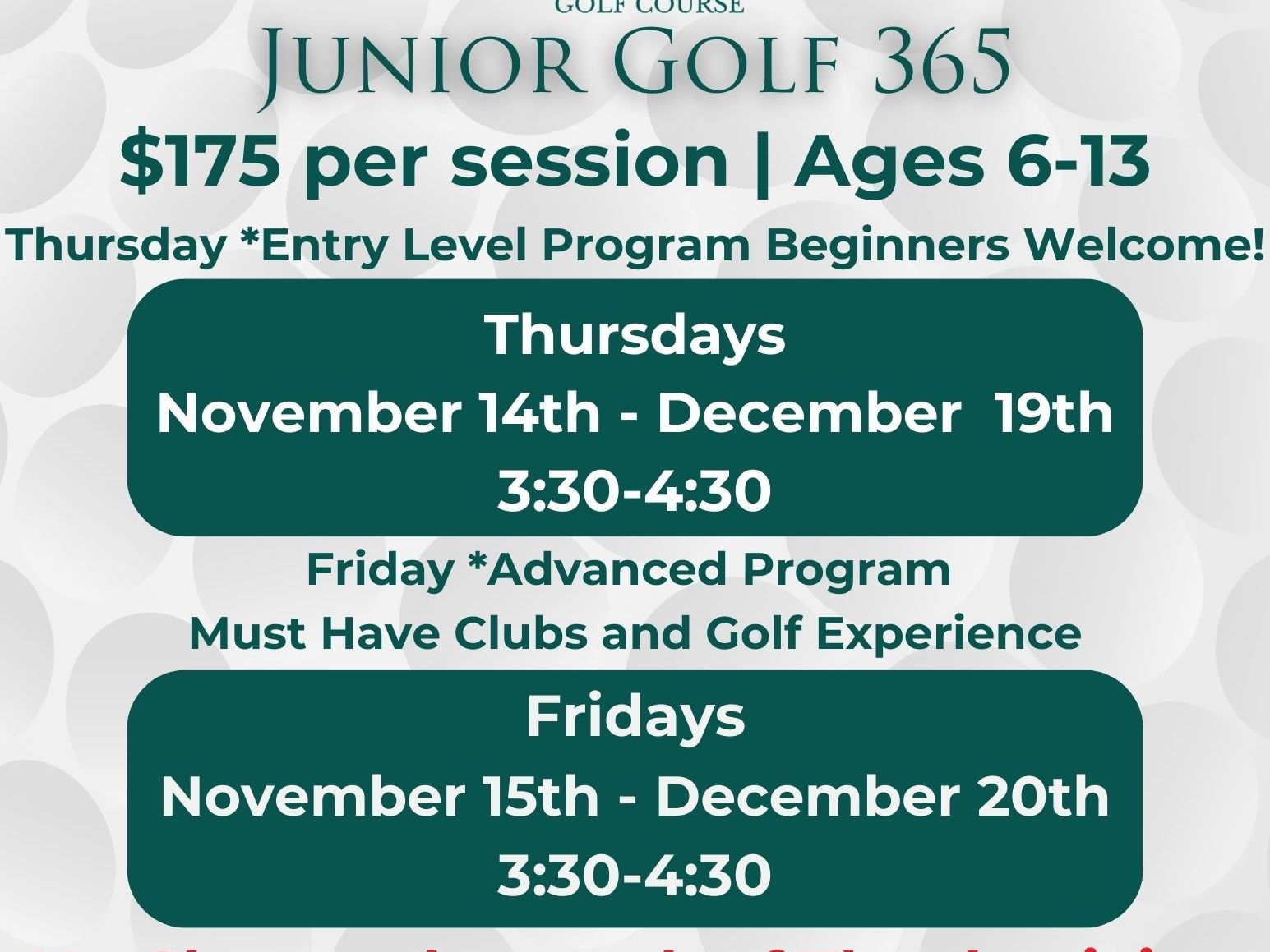 Junior Golf 365 - Bennett Valley Golf Course - Santa Rosa, CA | PGA.com | Golf Activities Near ...