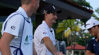 POV during a pro-am | Johnny Keefer and his caddie wear Meta Glasses at the Astara Chile Classic