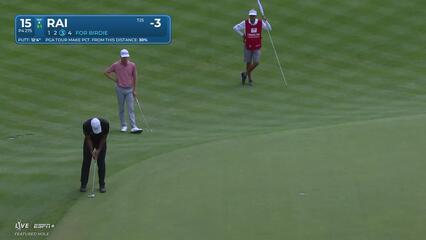 Aaron Rai | Round 3 | 15th hole | Shot 1 | 2025 Travelers