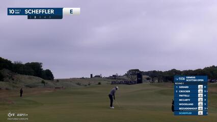 Scottie Scheffler | Round 1 | 10th hole | Shot 1 | 2025 Genesis Scottish Open