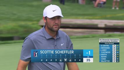 Scottie Scheffler | Round 1 | 18th hole | Shot 3 | 2025 the Memorial