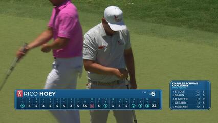 Mackenzie Hughes sinks 10-foot birdie putt on No. 7 at Charles Schwab