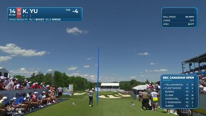 Jackson Suber hits tee shot to 6 feet, sets up birdie on No. 7 at RBC ...