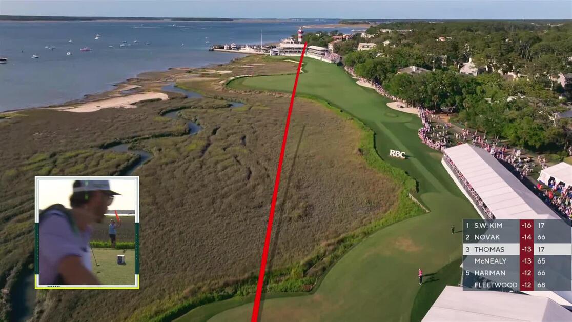 Justin Thomas | Round 3 | 18th hole | Shot 1 | 2025 RBC Heritage