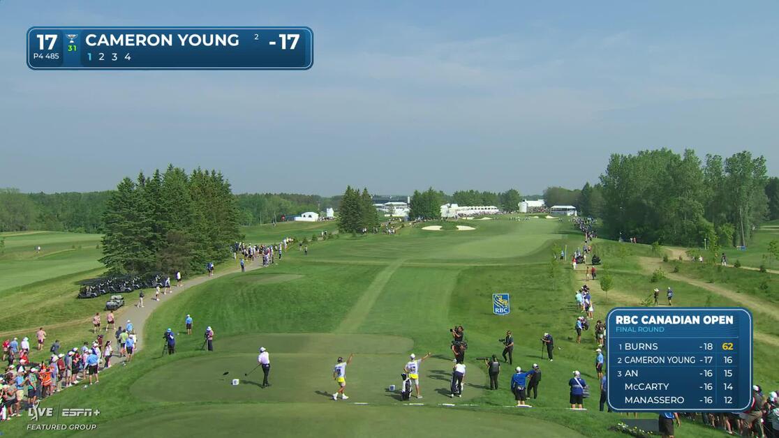 Cameron Young | Round 4 | 17th hole | Shot 1 | 2025 RBC Canadian