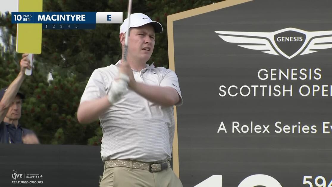 Robert MacIntyre | Round 1 | 10th hole | Shot 1 | 2025 Genesis Scottish ...