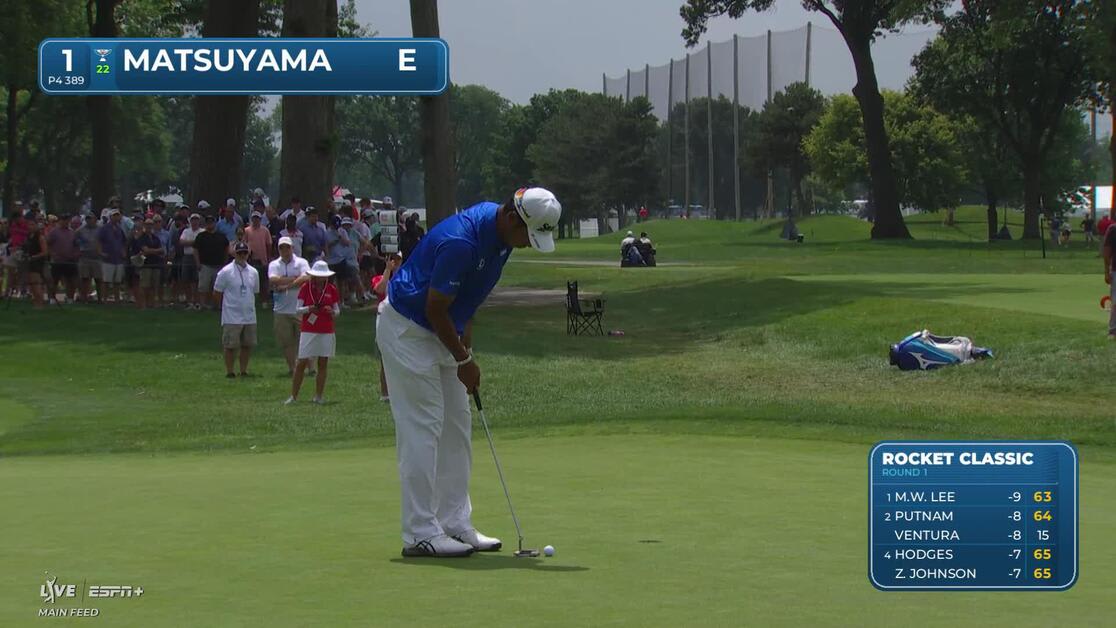 Hideki Matsuyama | Round 1 | 1st hole | Shot 4 | 2025 Rocket Classic