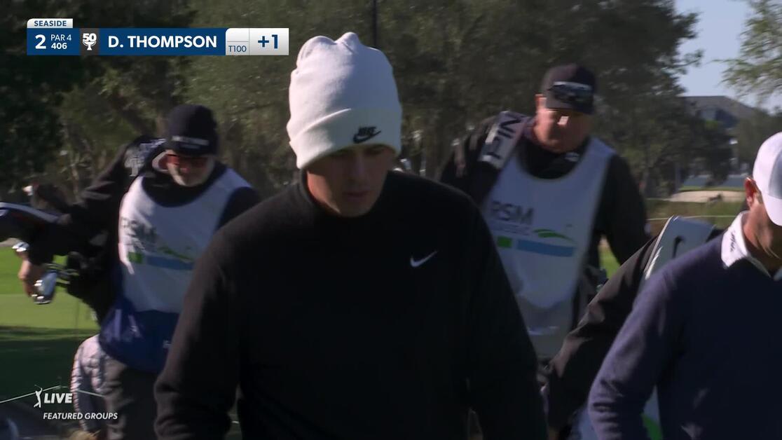 Davis Thompson | Round 2 | 2nd hole | Shot 1 | 2024 The RSM Classic