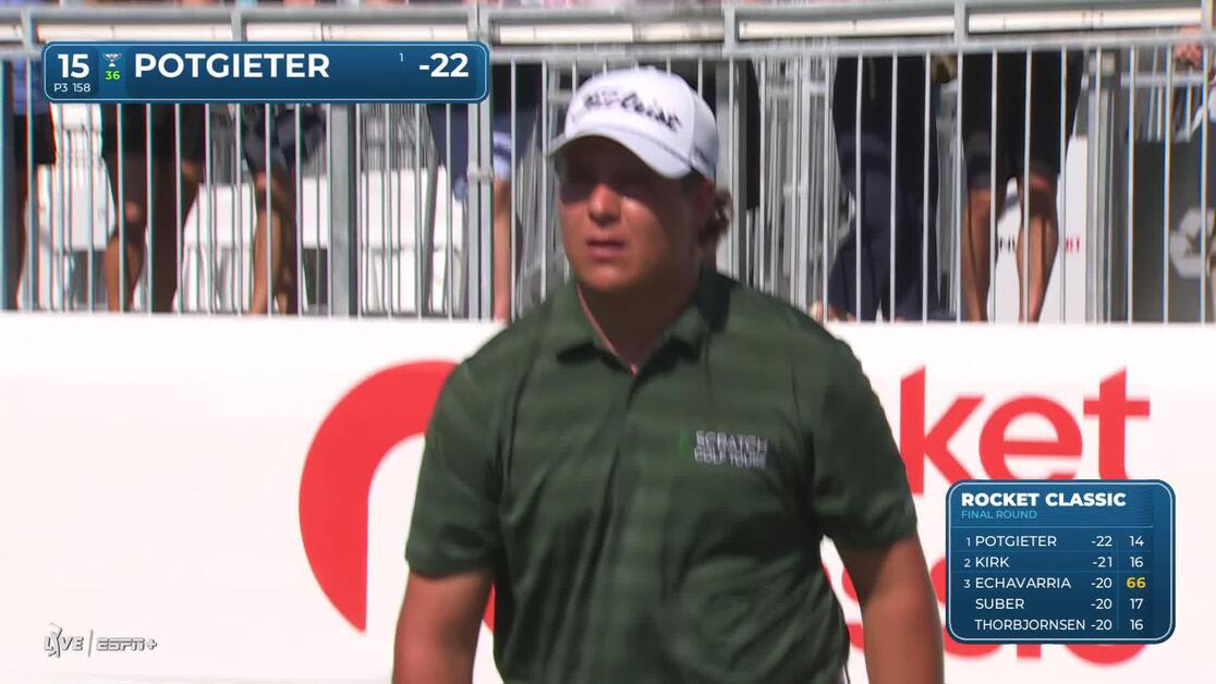 Aldrich Potgieter | Round 4 | 15th hole | Shot 1 | 2025 Rocket Classic