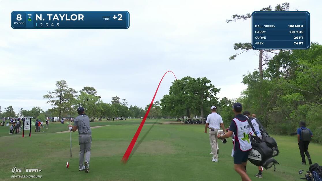 Nick Taylor | Round 2 | 8th hole | Shot 1 | 2025 Houston Open