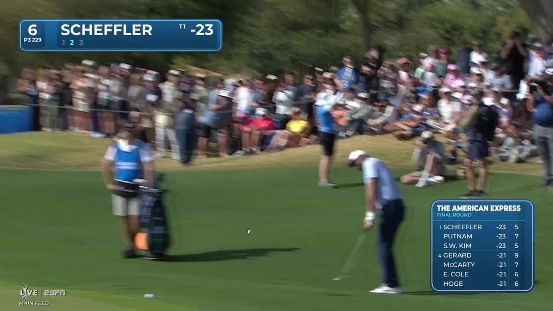 Scottie Scheffler | Round 4 | 6th hole | Shot 2 | 2026 The American Express